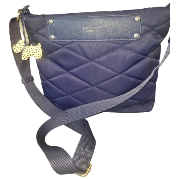 RADLEY LONDON | Bags | Radley London Dark Blue Nylon Charleston Quilted ...